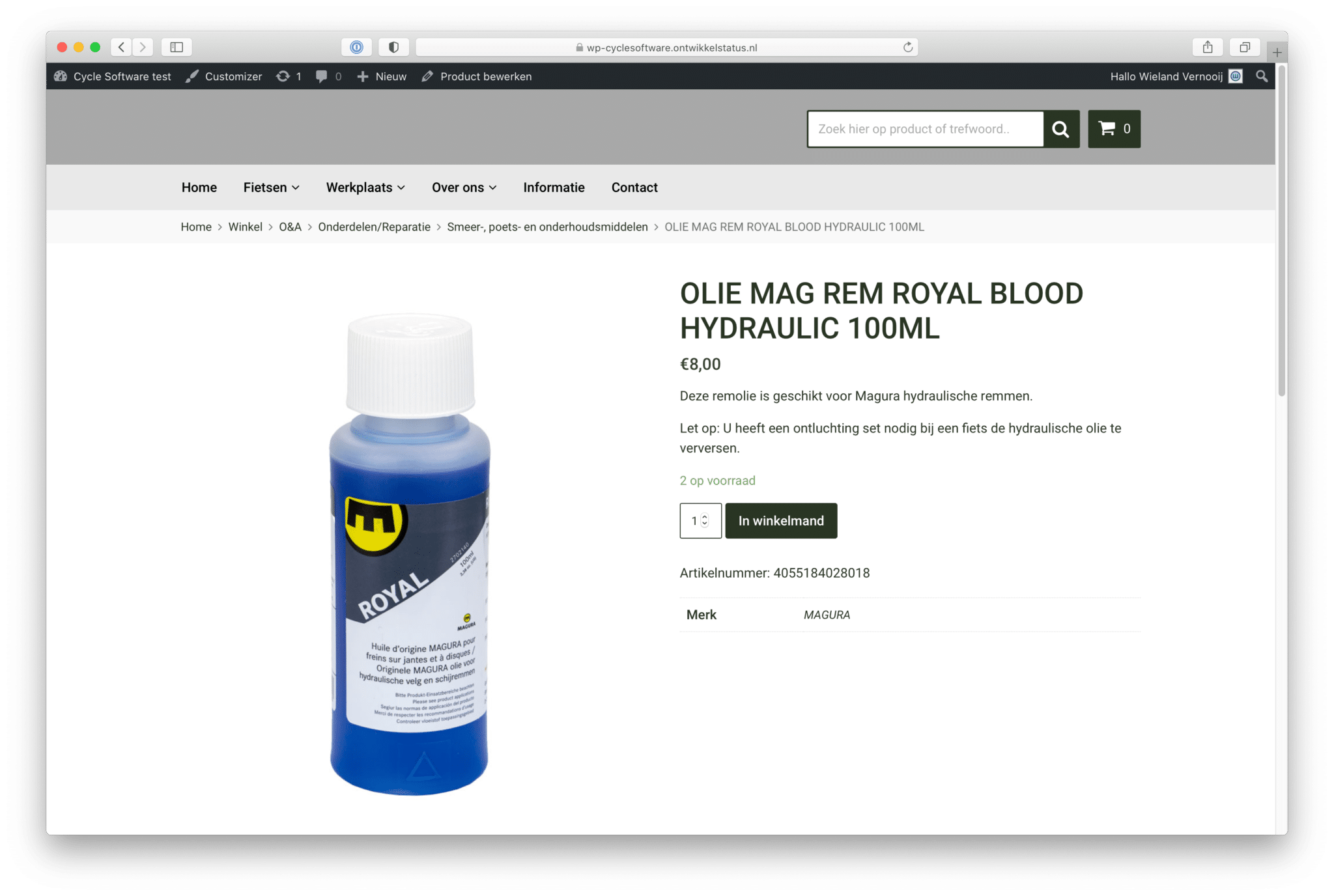 CycleSoftware WooCommerce koppeling plugin